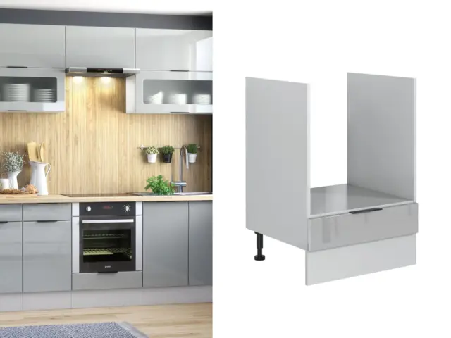 Kitchen Oven Housing Unit 600mm Cabinet Free Standing Unit for Single ...