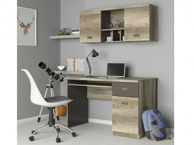 Home Office Study Furniture Set Desk with Shelves Above 120cm Drawers ...