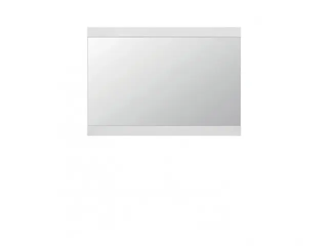 Large Wall Mounted Rectangular Mirror White Gloss Frame 92cm x 66cm - Flames by Impact Furniture ...