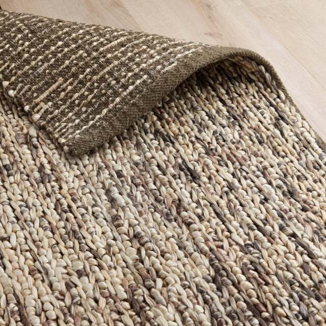 Industville - Dipton Hand Woven Jute Rug - Brown & Cream by Industville ...