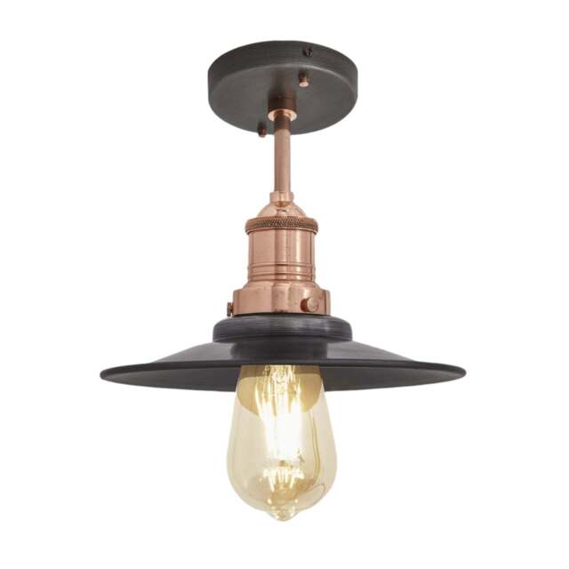 Industville - Brooklyn Flat Flush Mount - 8 Inch - Pewter by ...