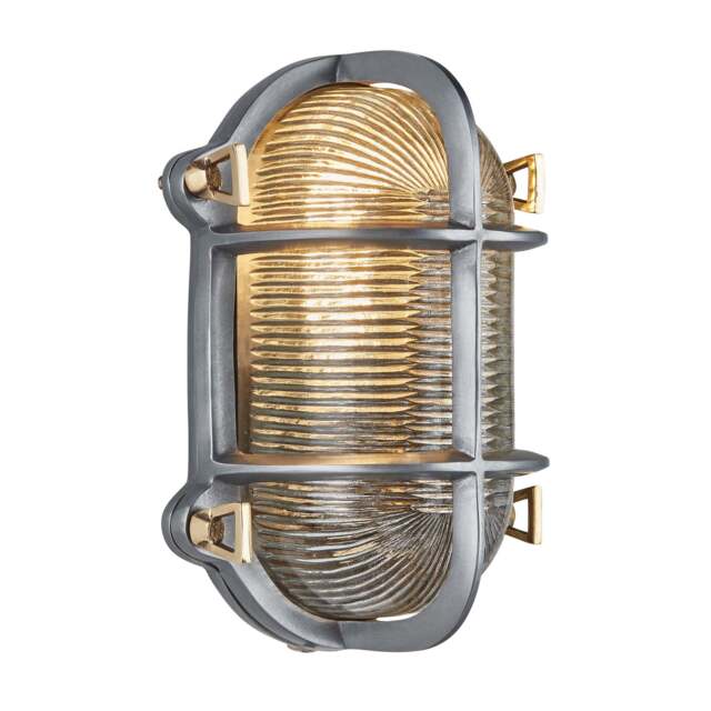 Industville - COMPONENT 6 Inch Gunmetal Bulkhead Outdoor & Bathroom ...