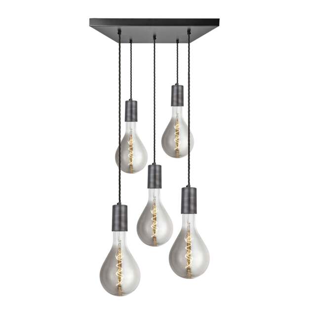 Industville - Sleek Large Edison Square Cluster Lights - 5 Wire ...
