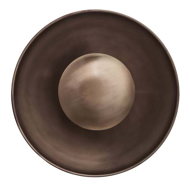 Industville - Boston Round Metal Diffuser Wall Light Flush Mount - 13 ...