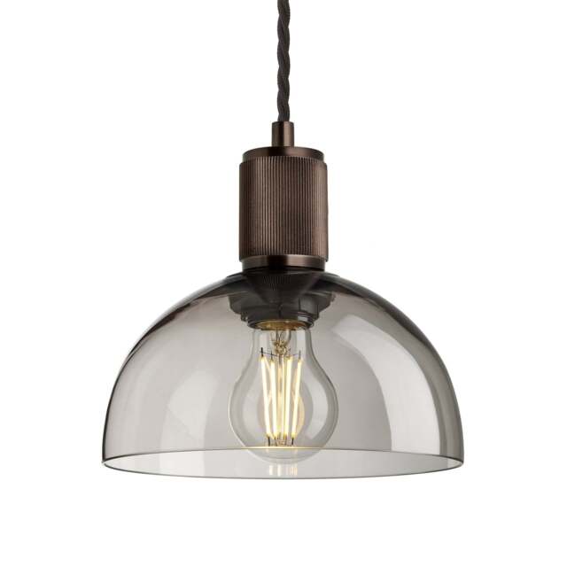 Industville - MERGED - Ribbed Glass Dome Pendant Light - 8 Inch by ...