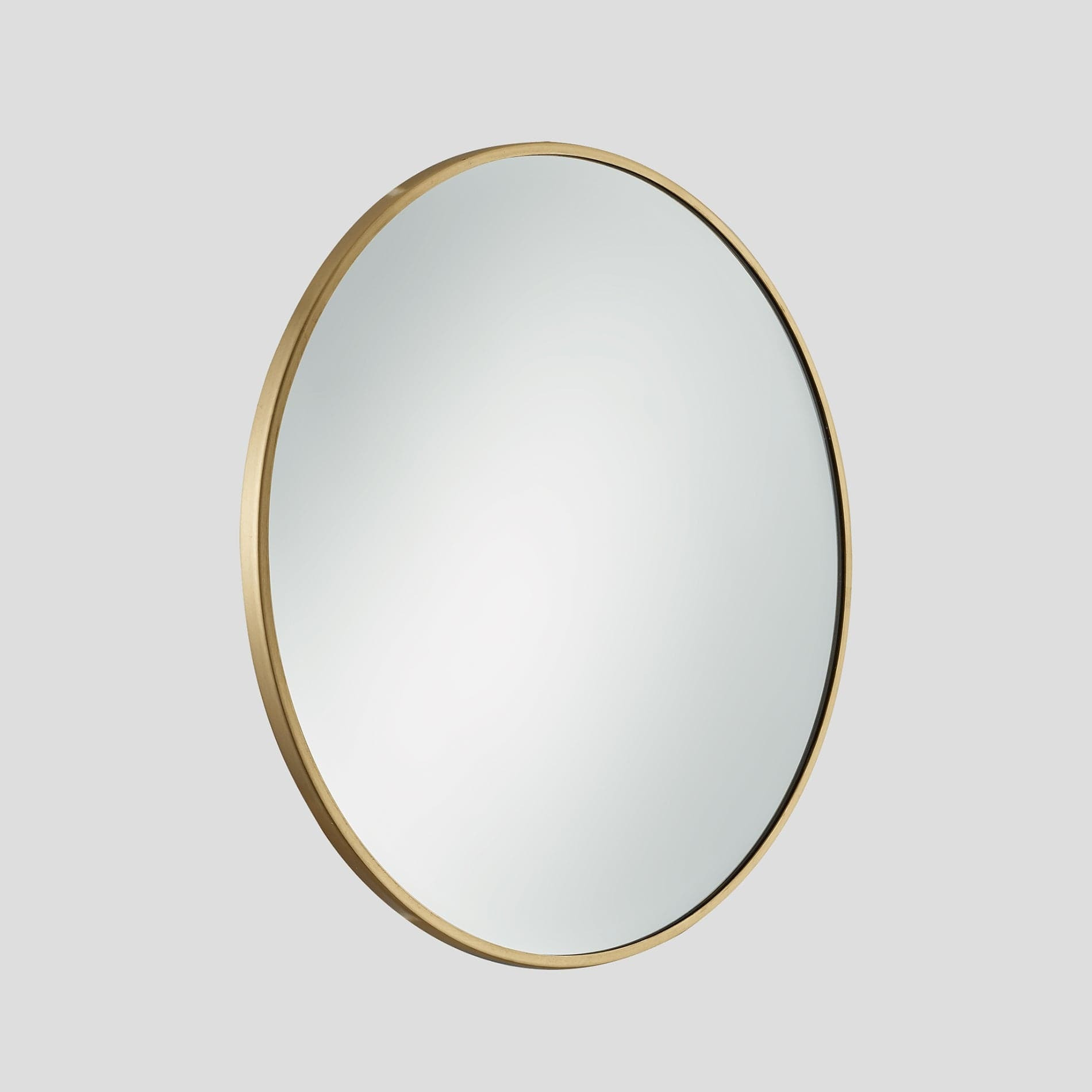 Urban Round Wall Mirror - 24 Inch - Brass Frame by Industville ...