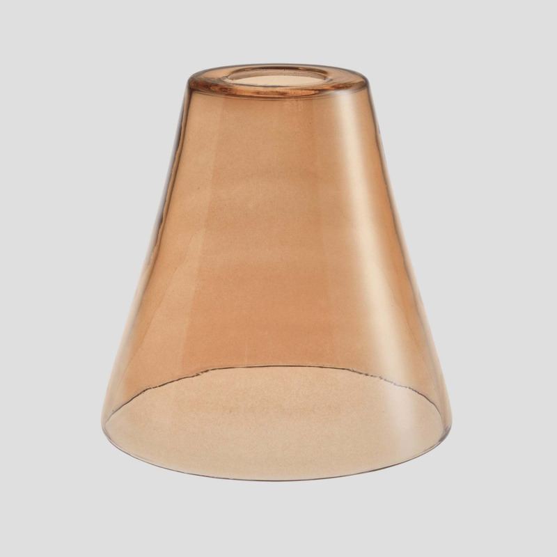 Tinted Glass Flask - 6 Inch - Amber - Shade Only by Industville ...