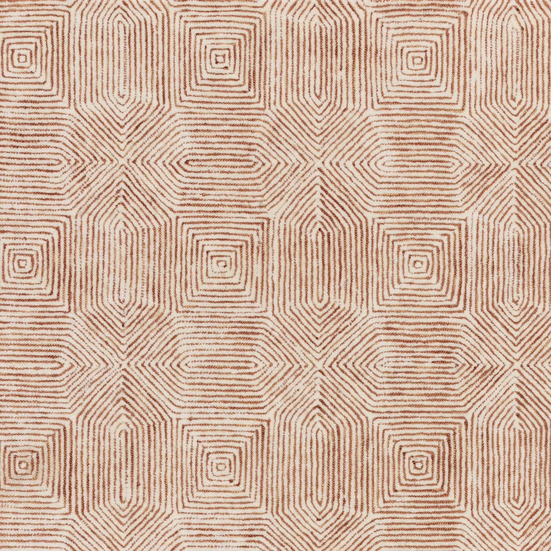 Brix Hand Tufted Wool Rug - Terracotta by Industville | ufurnish.com
