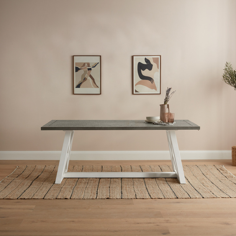 White And Grey Extendable Dining Table 2M by InsideOut Living | ufurnish.com