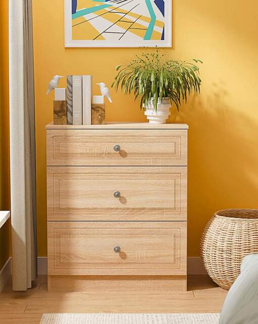 Richmond Assembled 3 Drawer Chest OAK Effect - Welcome by JD Williams ...