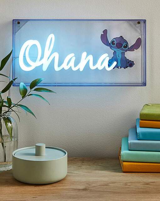 Stitch Ohana LED Neon Light - Disney Stitch by JD Williams | ufurnish.com