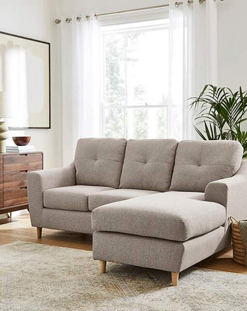 Baxter Right Hand Corner Chaise Sofa Oatmeal by JD Williams | uFurnish.com