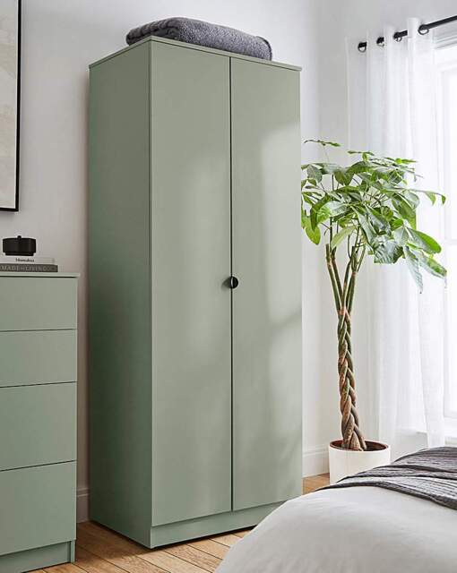 Ellison 2 Door Wardrobe Green - Welcome by JD Williams | uFurnish.com