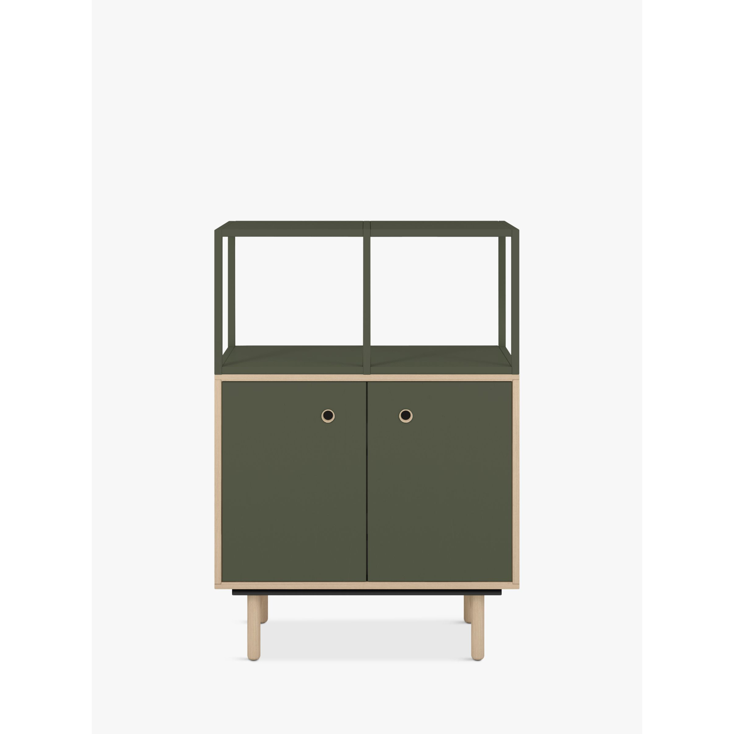 Bisley Bridge 2 Door Oak Wood Sideboard & Metal Shelf by John Lewis ...