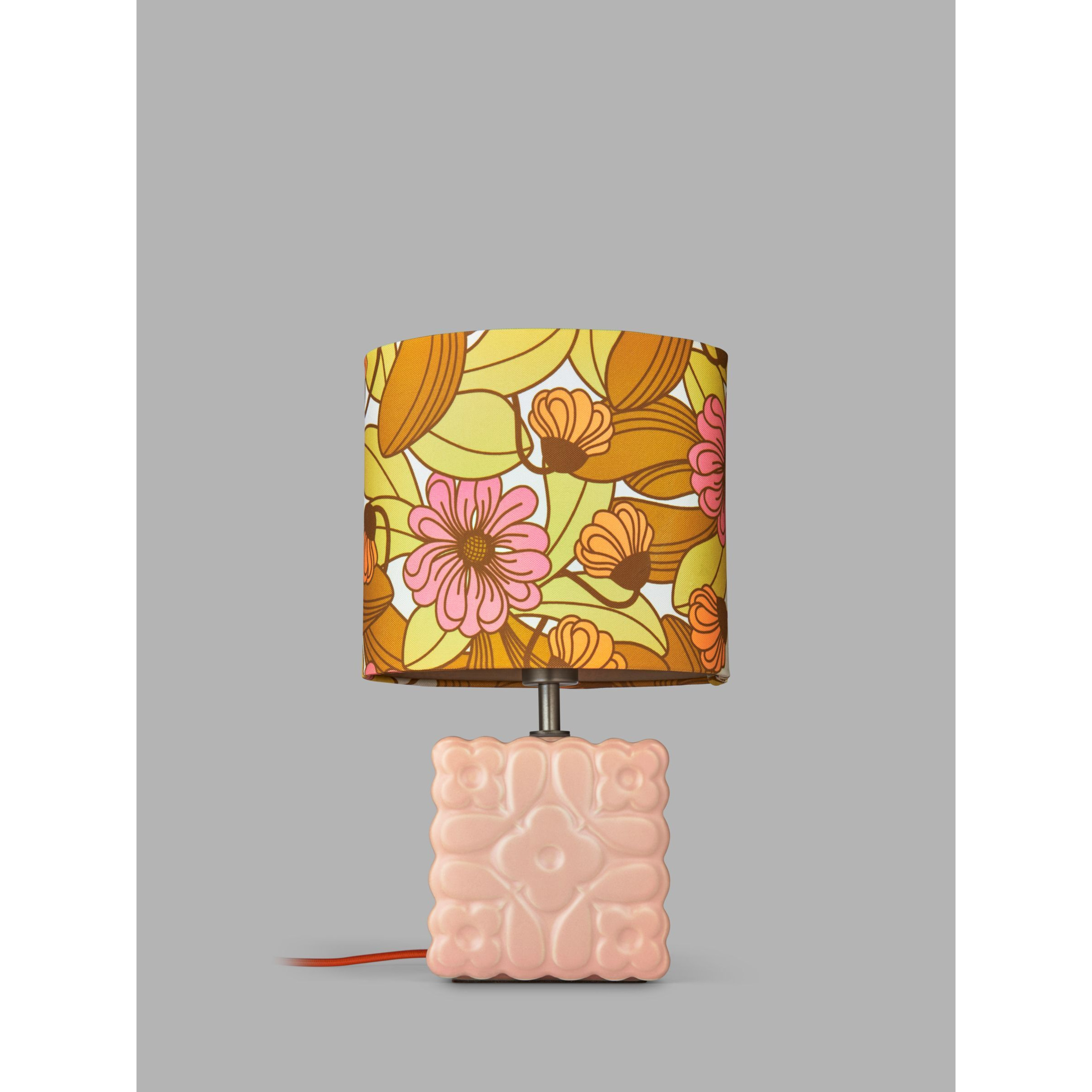 Orla Kiely Juniper Stem Ceramic Table Lamp, Light Pink by John Lewis ...