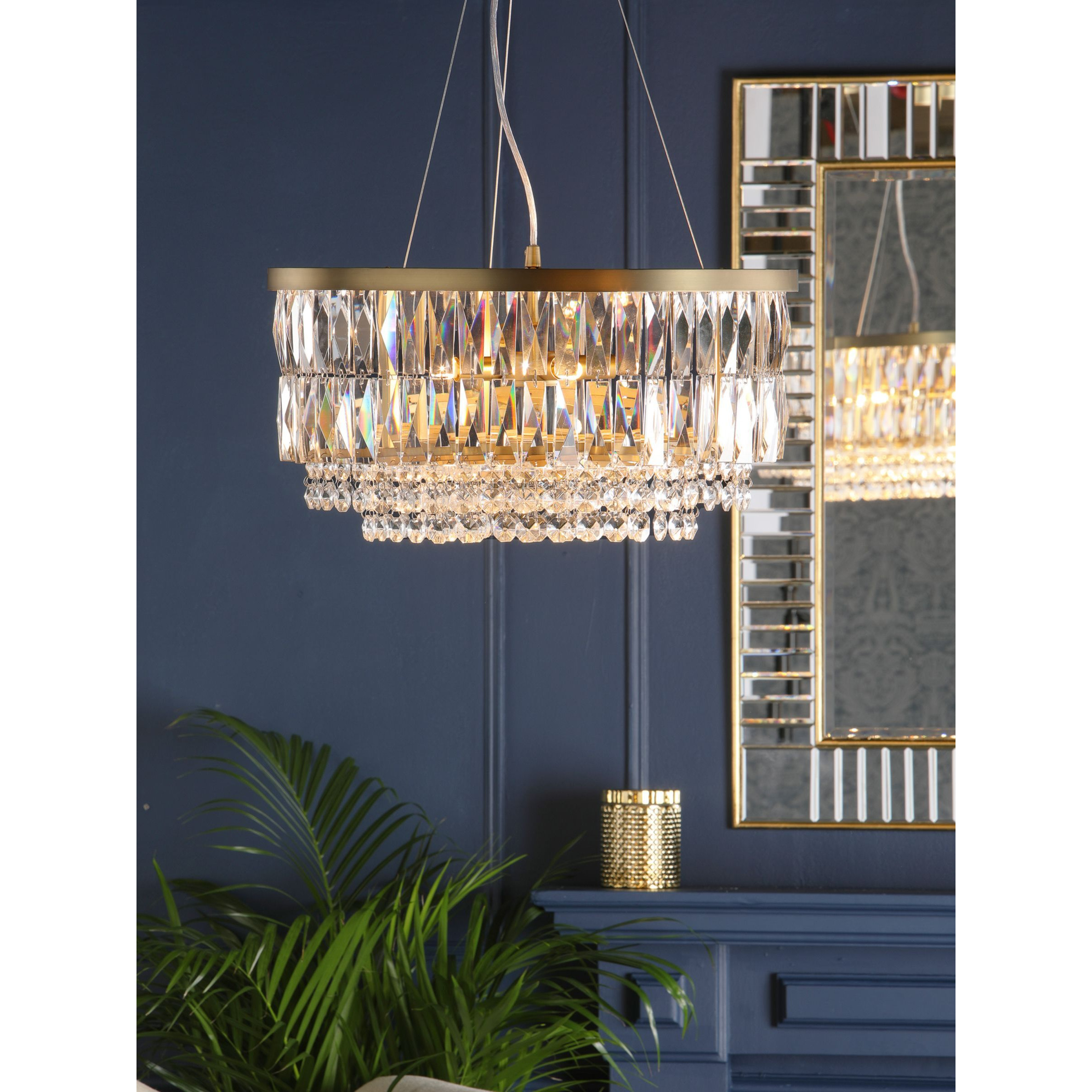 Laura Ashley Rhosill Grand Ceiling Light, Antique Brass by John Lewis ...