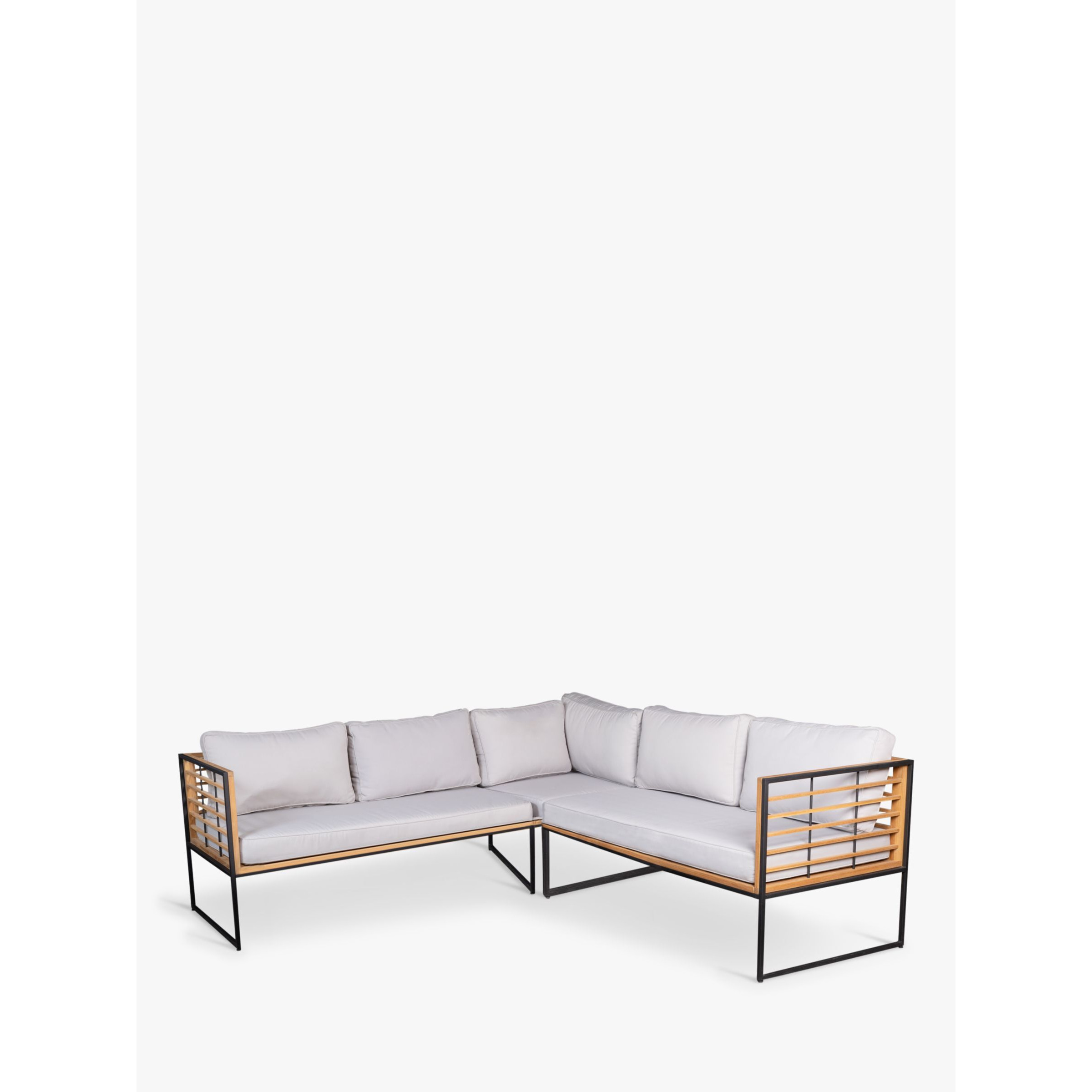 John Lewis Vega 4-Seater Garden Corner Sofa, Natural/Grey by John Lewis & Partners | ufurnish.com