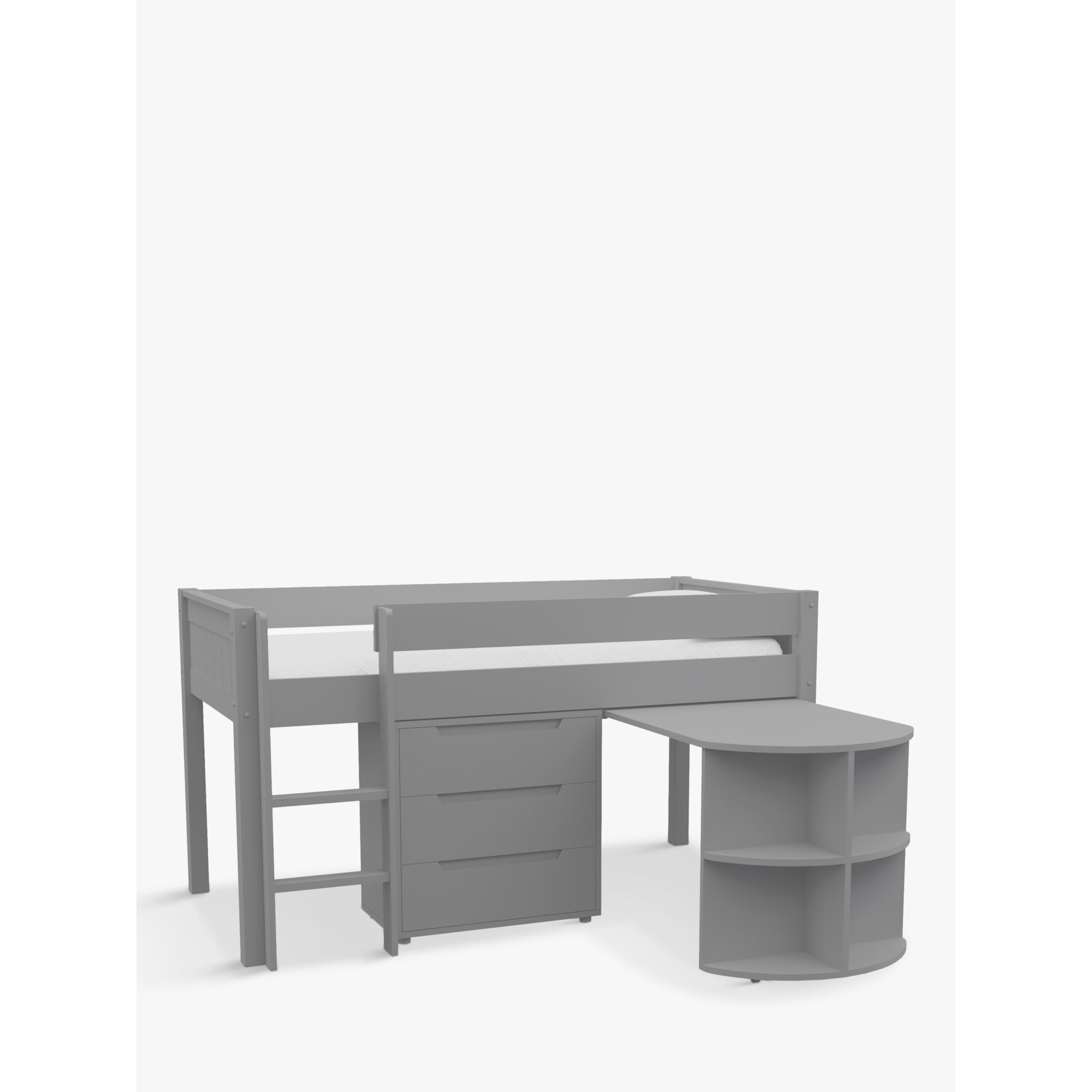 Stompa Classic Mid-sleeper Frame with Integrated Pull Out Desk & 3 ...