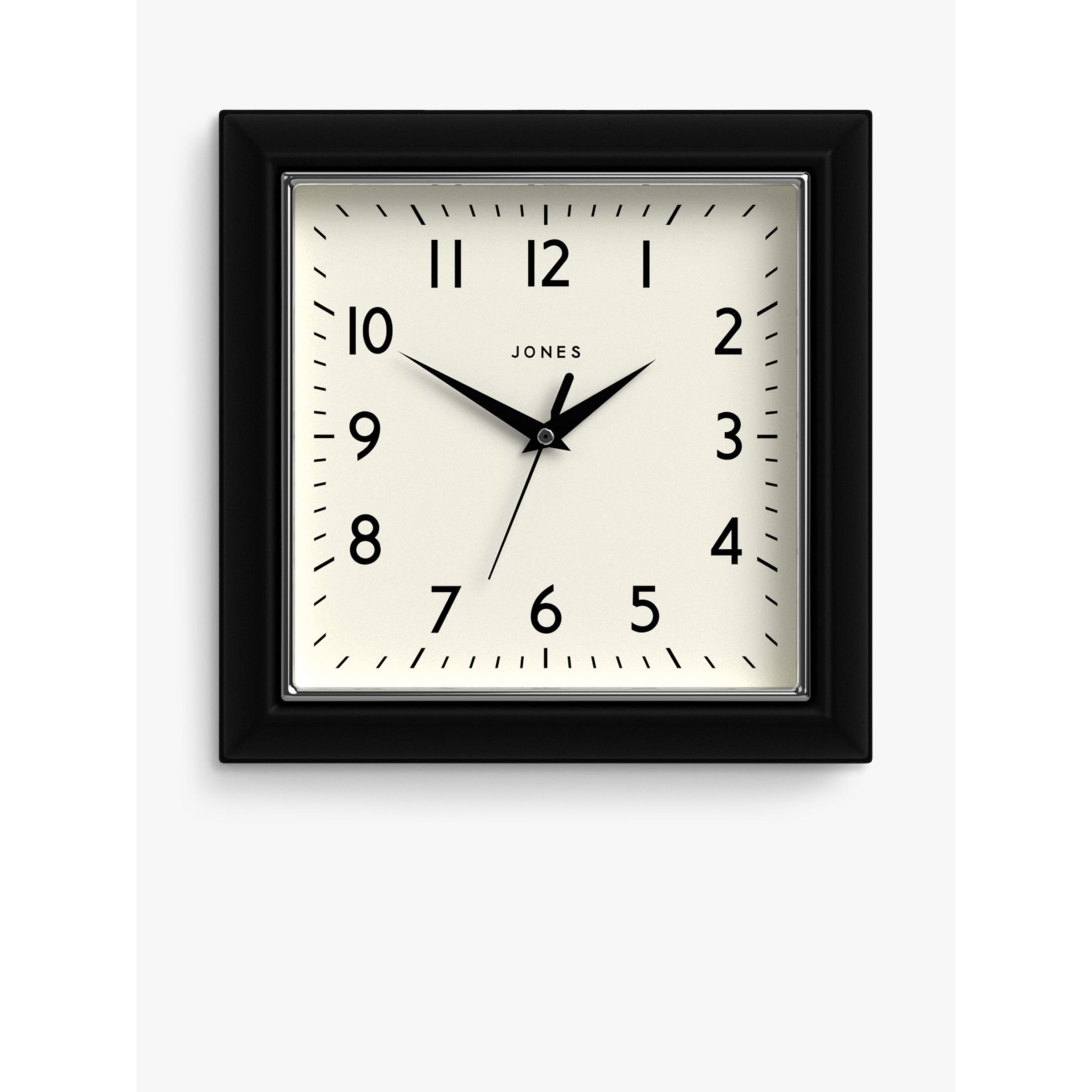 Jones Clocks Square Retro Analogue Wall Clock, 25cm by John Lewis ...
