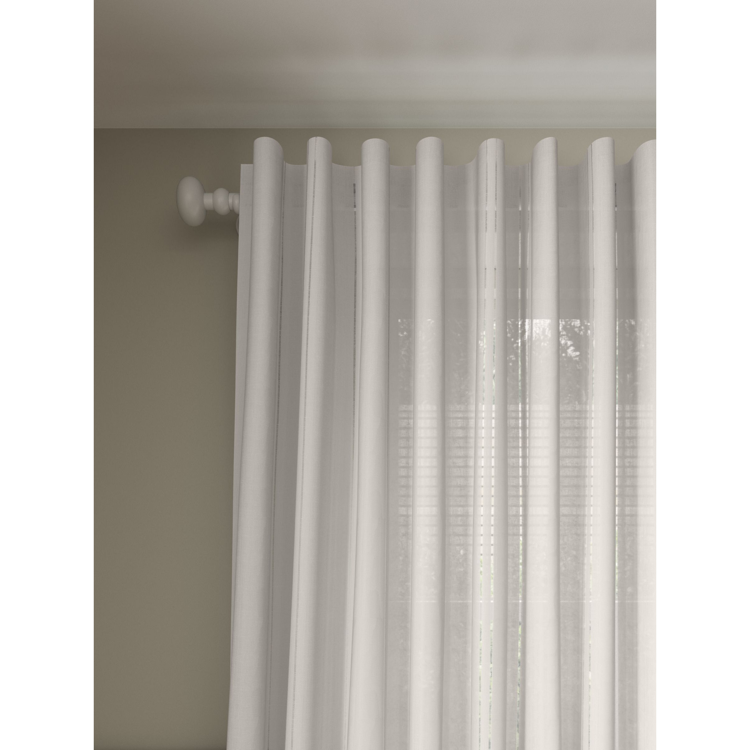 John Lewis Ladder Stitch Hidden Tab Voile Panel by John Lewis ...