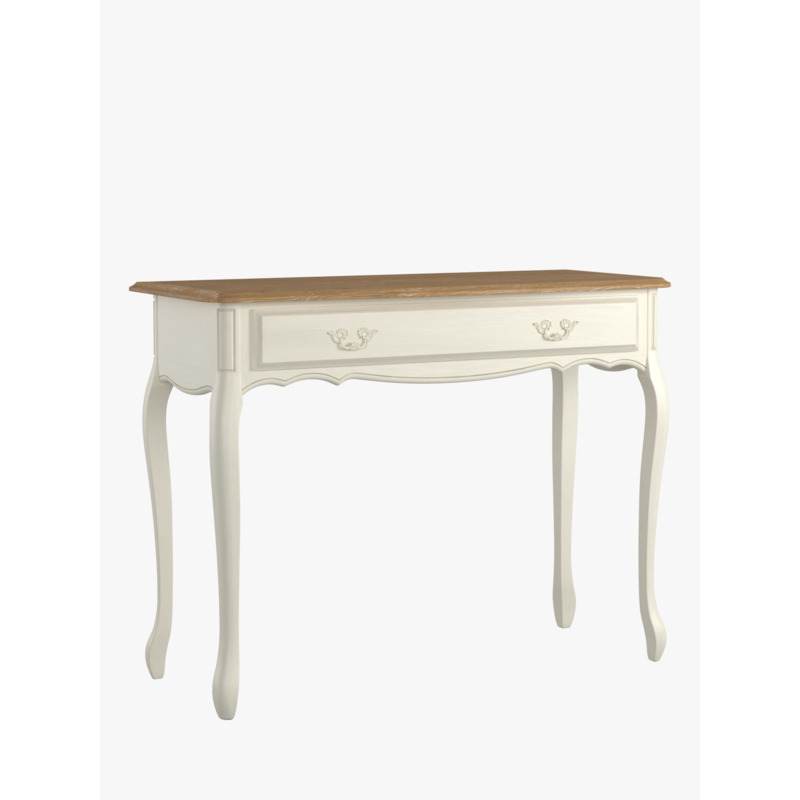 Laura Ashley Provencale 1 Drawer Console Table, Ivory by John Lewis ...