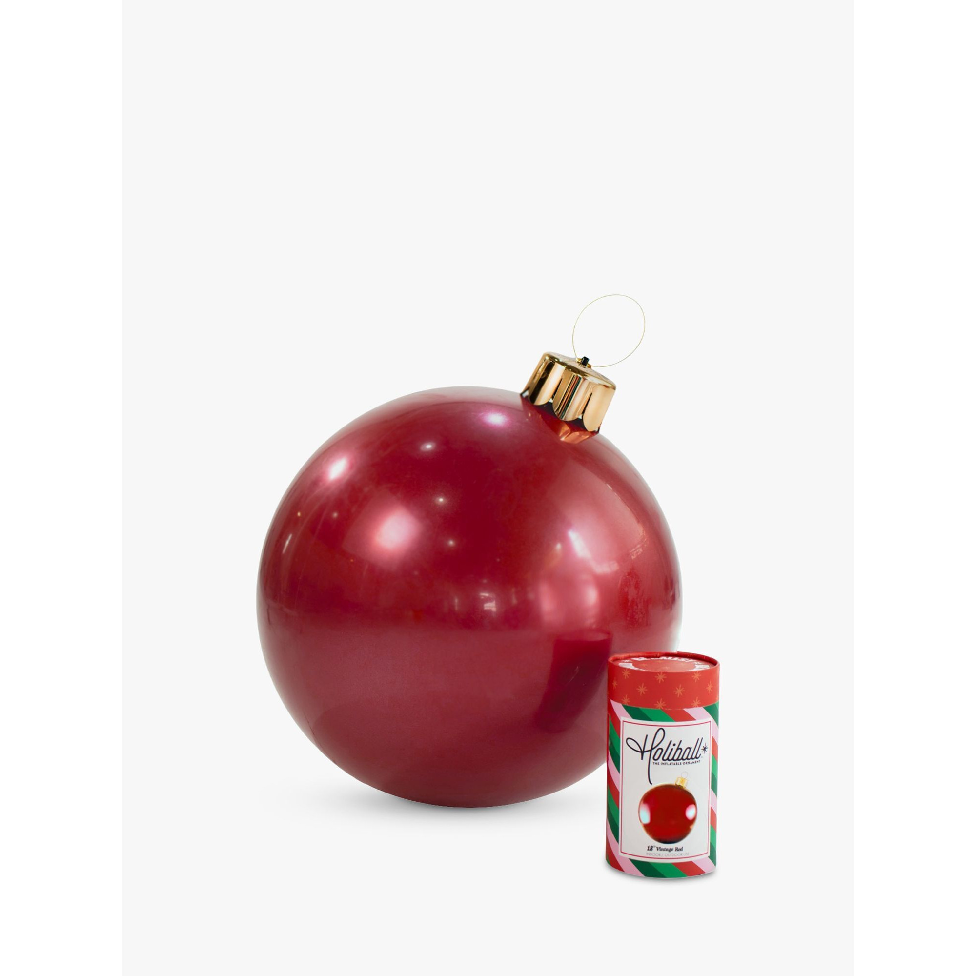 Holiball Inflatable Bauble Decoration, Vintage Red, Dia.45cm by John ...