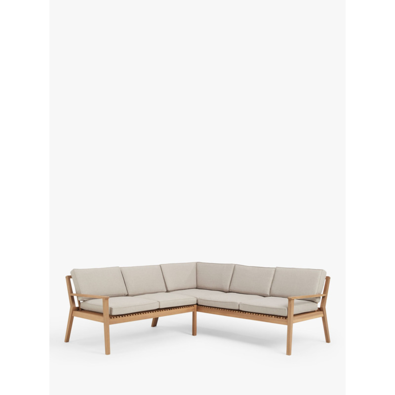 John Lewis Mona 4-Seater Corner Garden Sofa, FSC-Certified (Acacia Wood), Natural by John Lewis ...