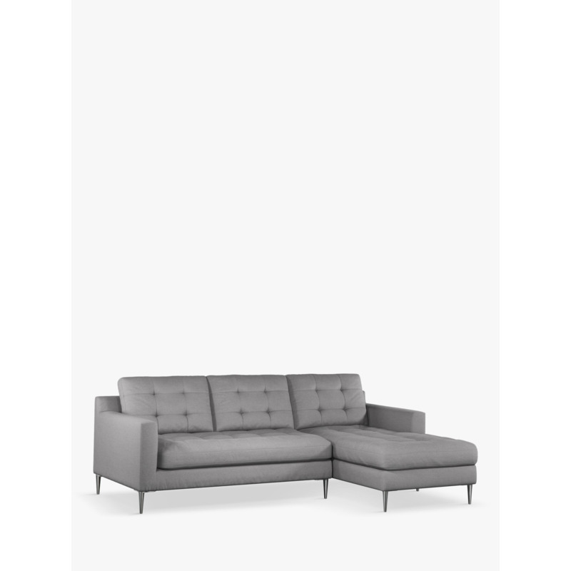 John Lewis Draper II Chaise RHF Sofa, Metal Leg by John Lewis ...