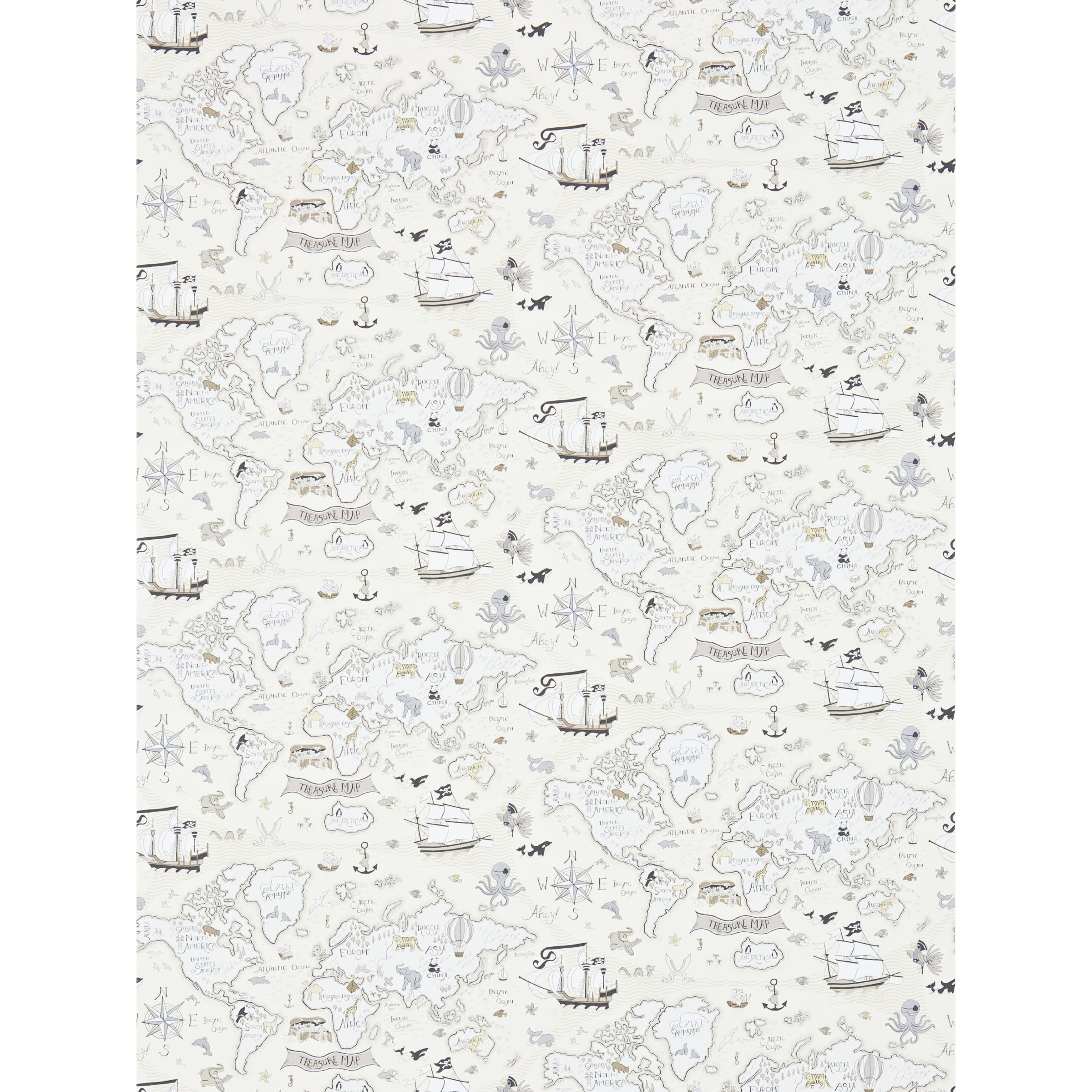 Sanderson Treasure Map Wallpaper by John Lewis & Partners | ufurnish.com