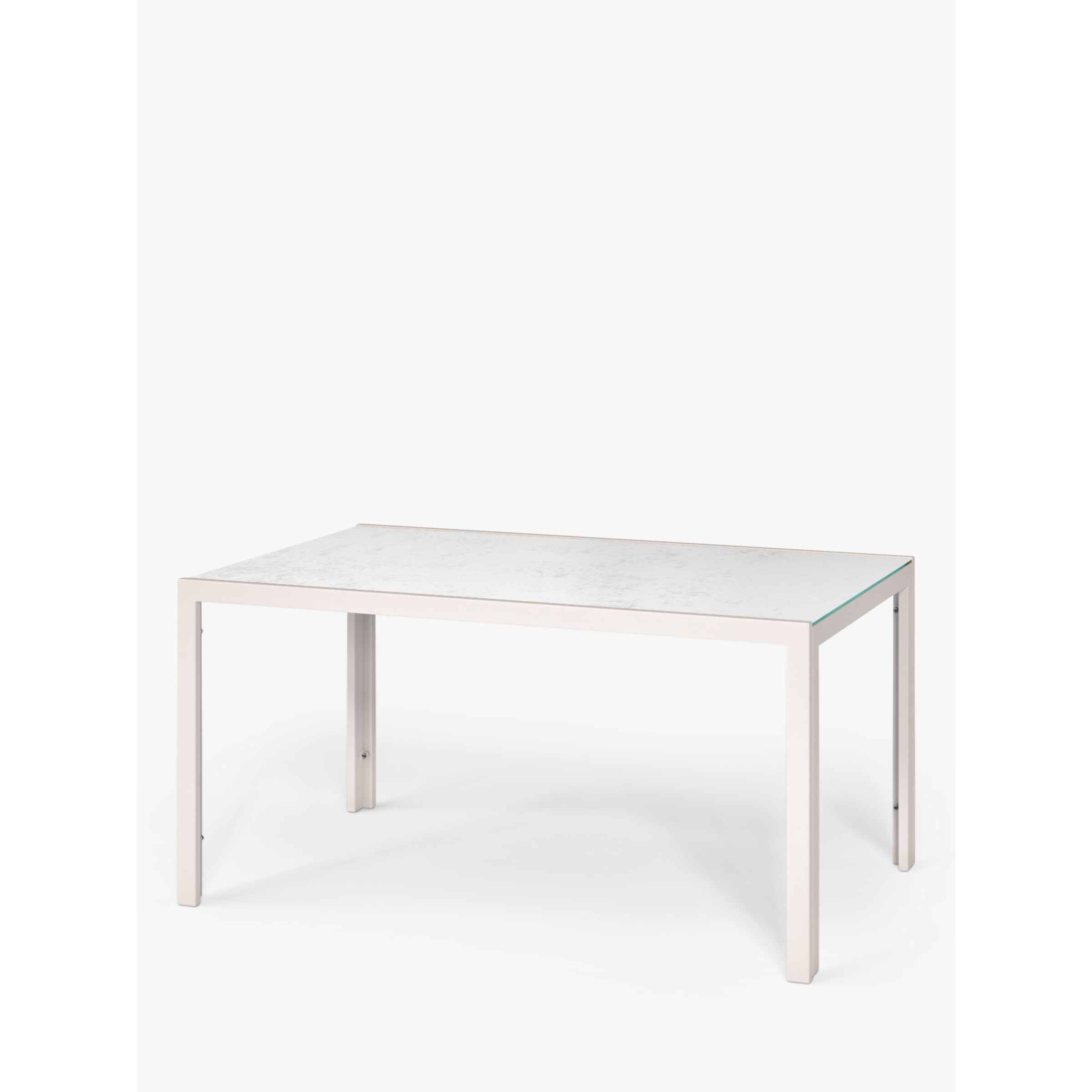 John Lewis Miami Ceramic-Effect Glass Top 6-Seat Garden Table by John ...