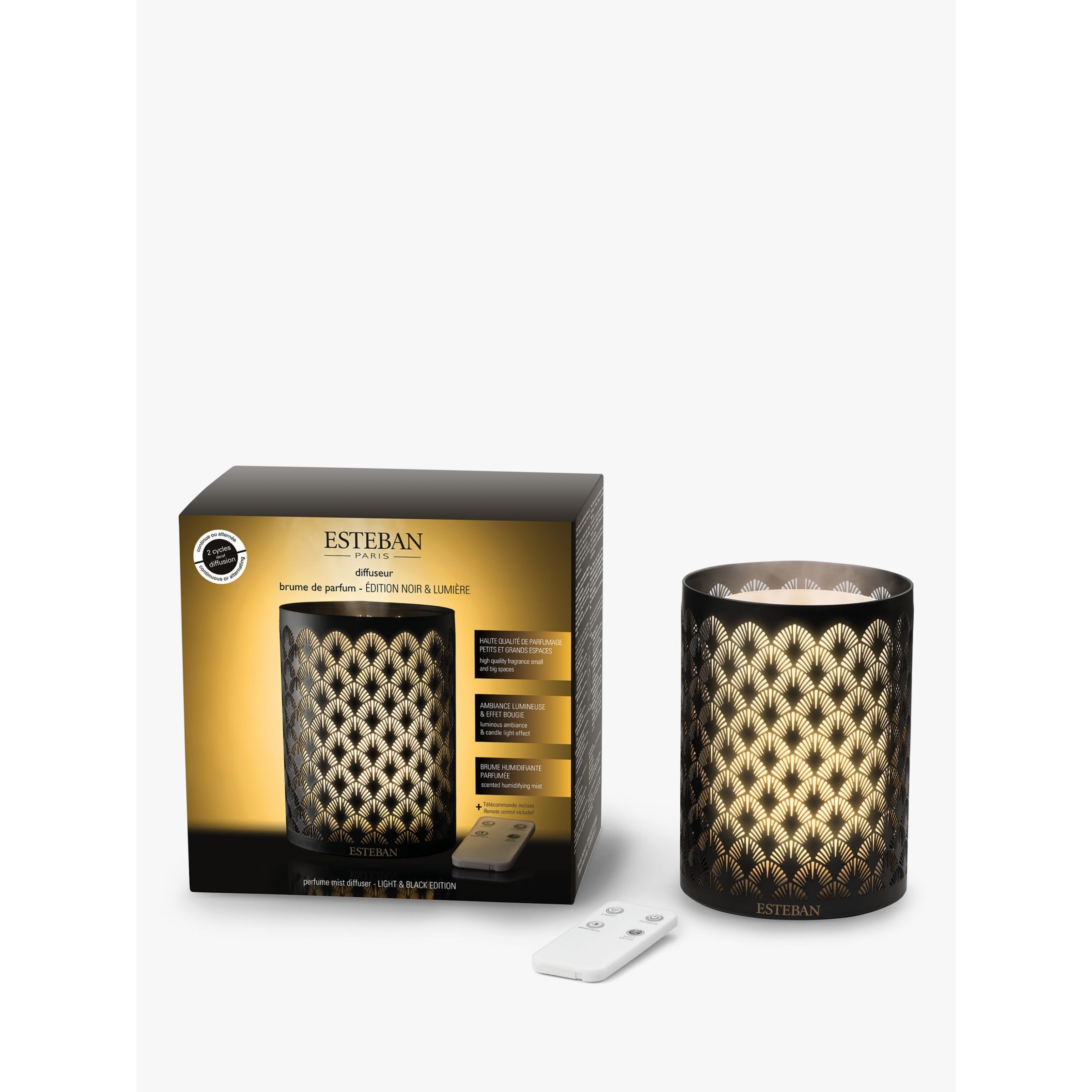 Esteban Art Deco Light Effects Electric Diffuser by John Lewis ...