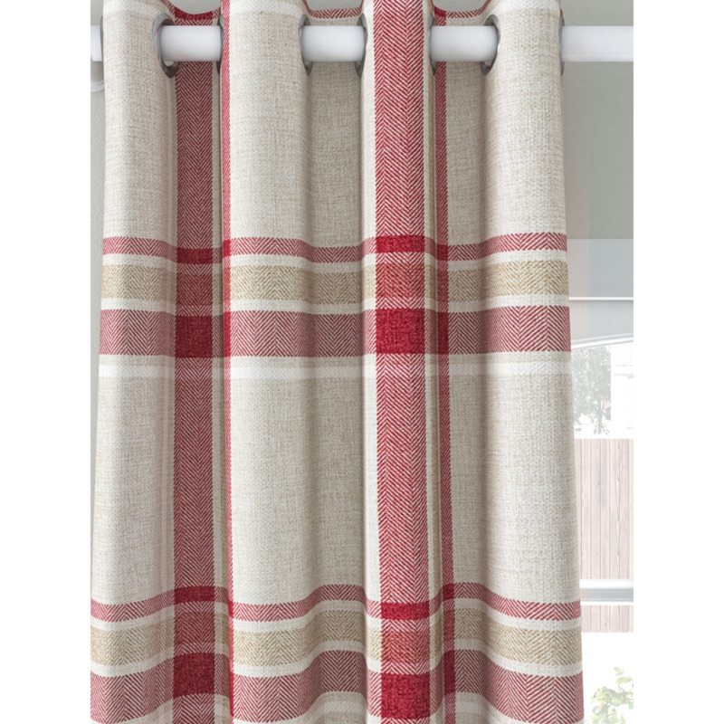 John Lewis Afton Check Pair Thermal Lined Eyelet Curtains by John Lewis ...