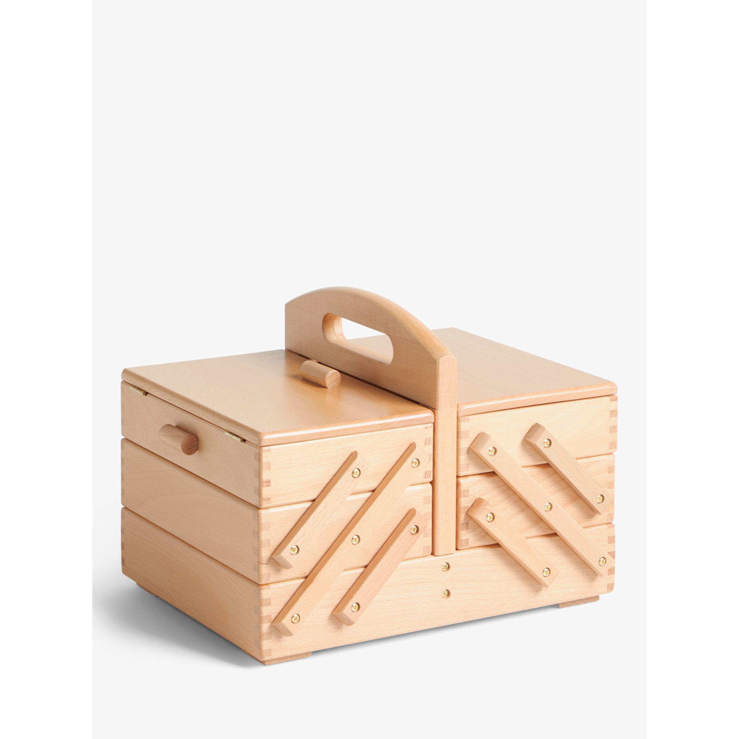 John Lewis Wooden Cantilever Sewing Box by John Lewis & Partners ...