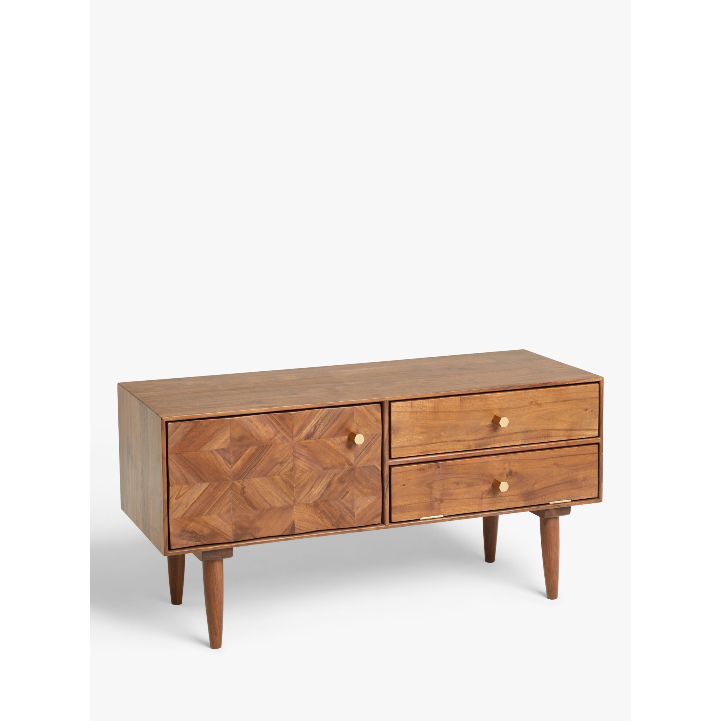John Lewis + Swoon Franklin Small TV Stand Sideboard, Brown by John ...