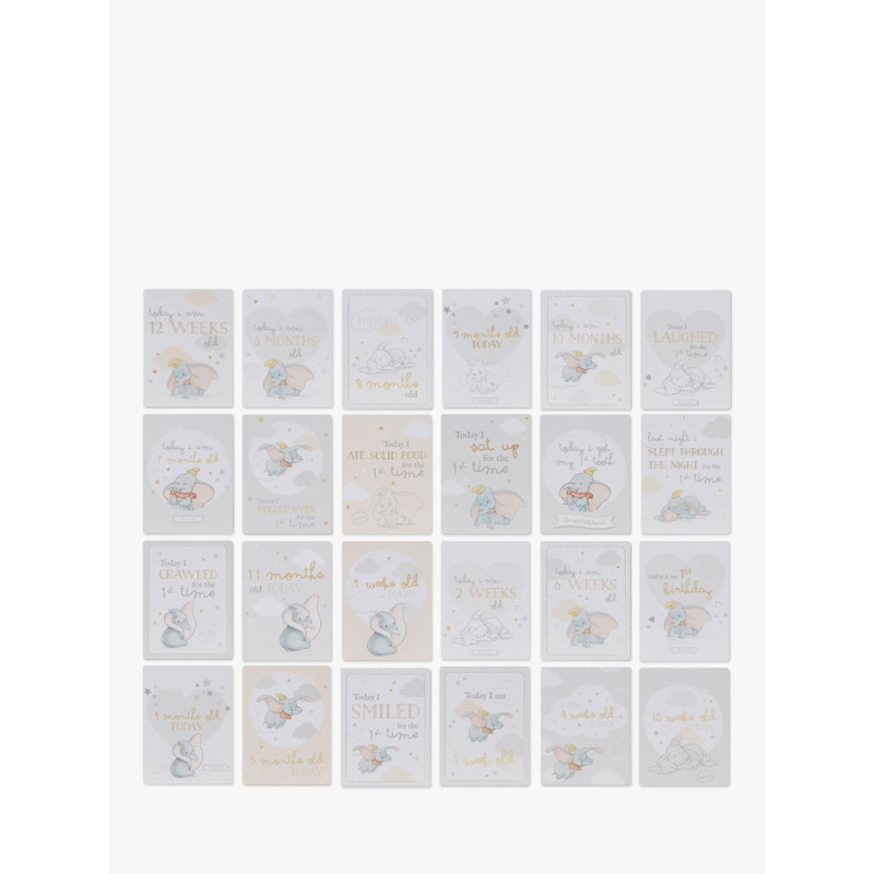 Disney Dumbo Early Milestone Cards, Set of 24 by John Lewis & Partners ...