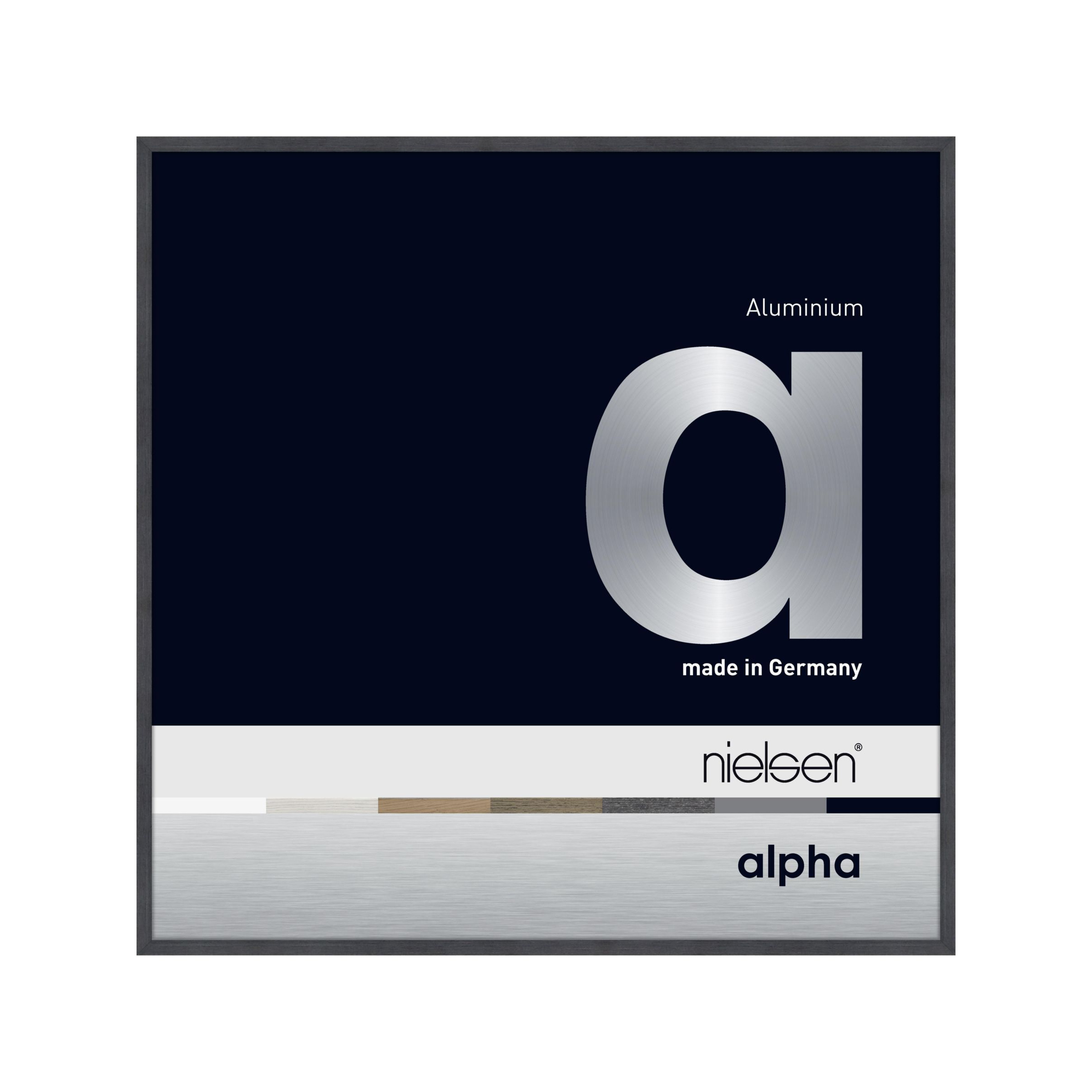 Nielsen Alpha Square Oak Wood Veneer Photo Frame, Black Oak by John ...