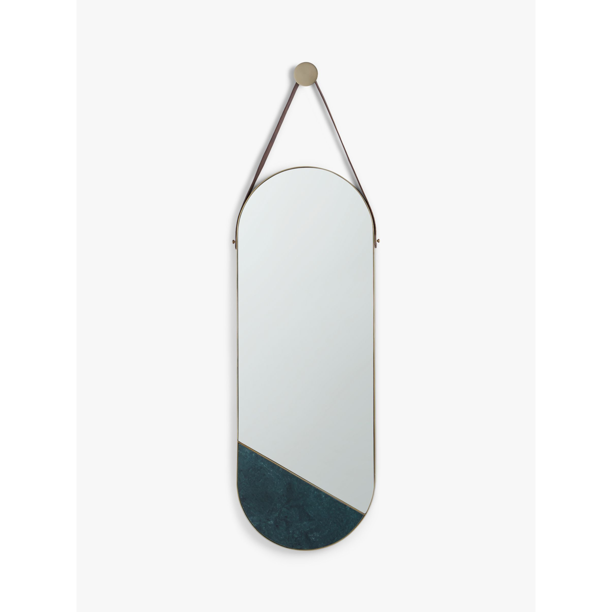 John Lewis + Swoon Sartre Lozenge Metal Frame Suspended Wall Mirror ...