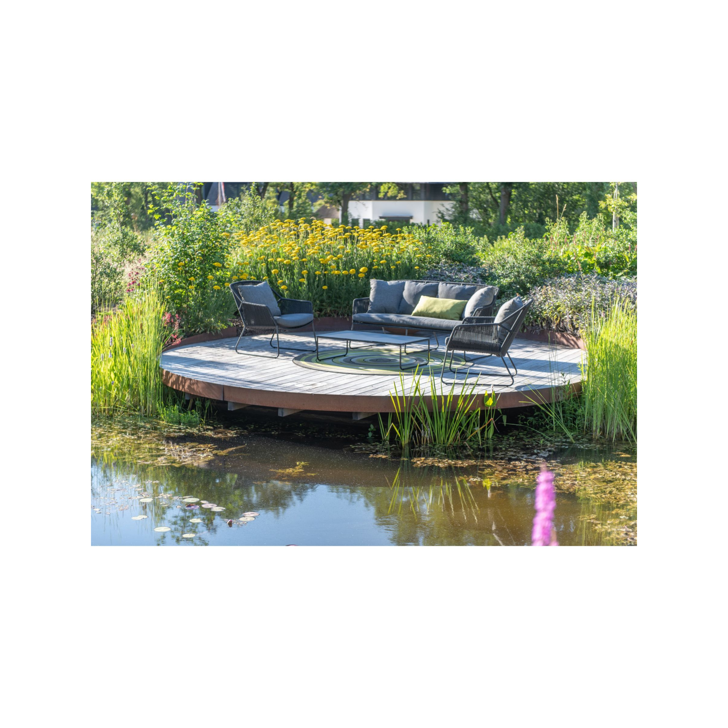 4 Seasons Outdoor Accor 4-Seater Garden Lounging Table & Chairs Set ...