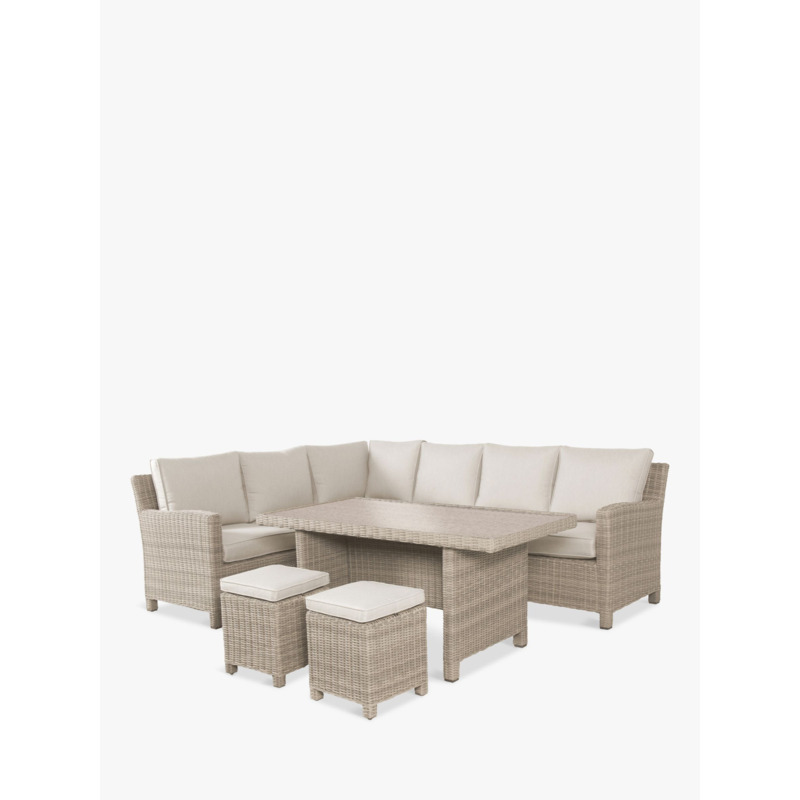 KETTLER Palma 8 Seater Garden Corner Set With Glass Top Table by John ...
