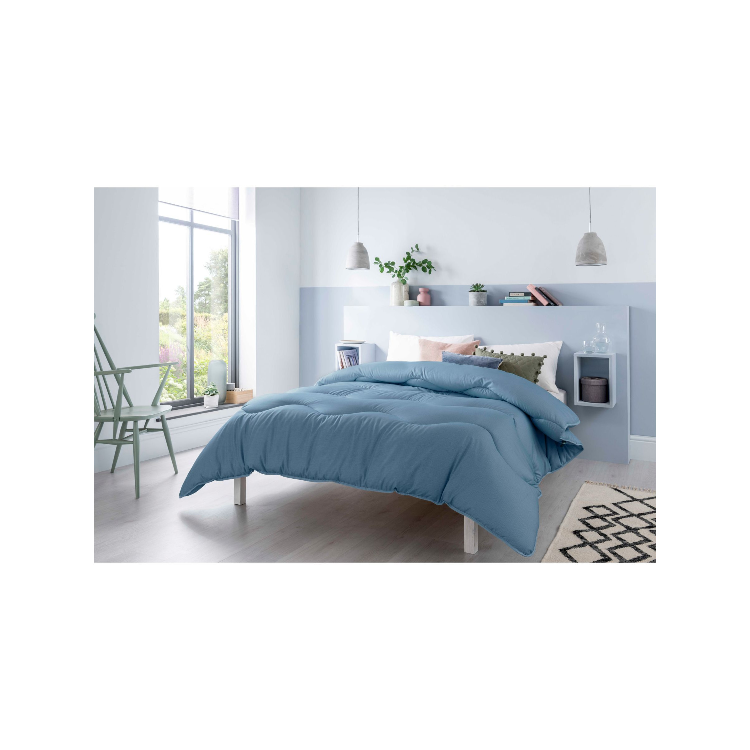 The Fine Bedding Company Night Owl Herringbone Coverless Duvet, 4.5 Tog ...