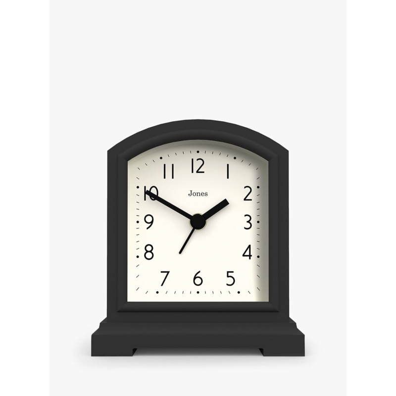 Jones Clocks Overnight Analogue Alarm Clock, Blizzard Grey by John ...