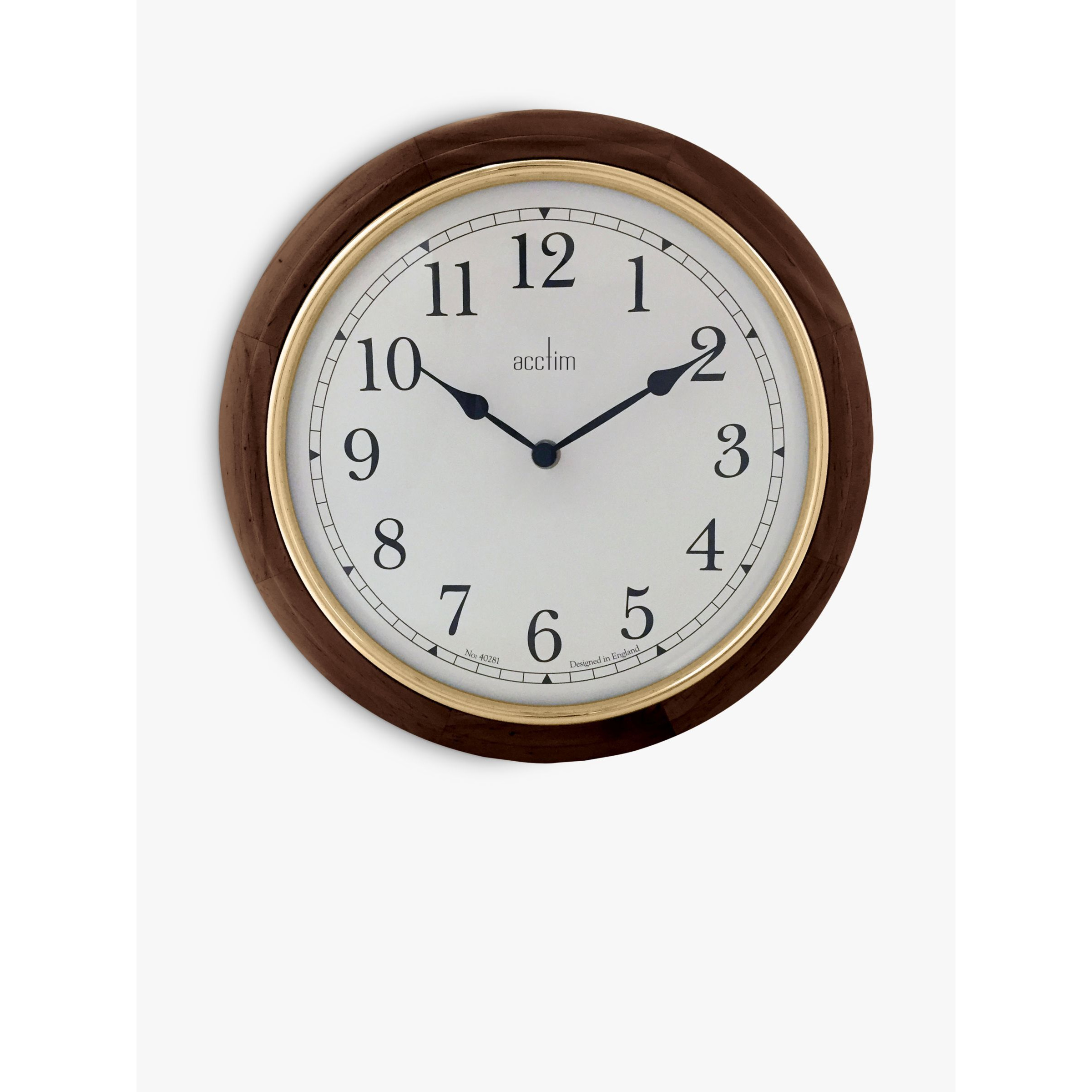 Acctim Winchester Oak Wood Analogue Quartz Wall Clock, 31cm, Oak by ...