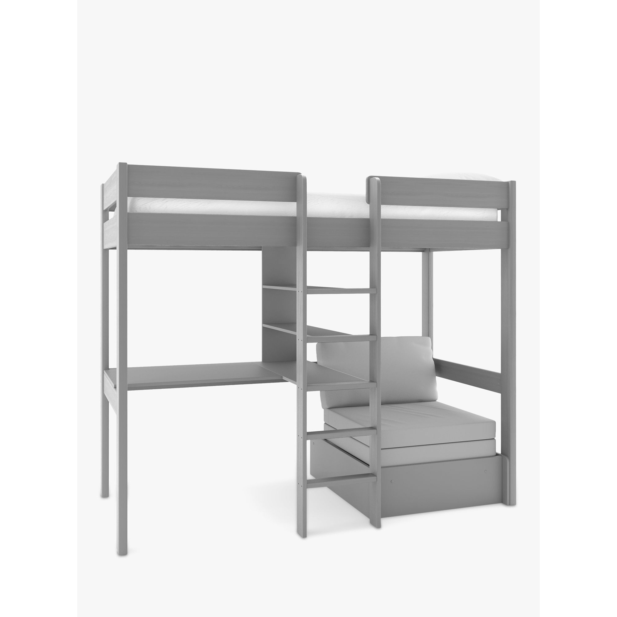 Stompa High Sleeper with Built in Desk and Chair Bed, Extra Long Single ...