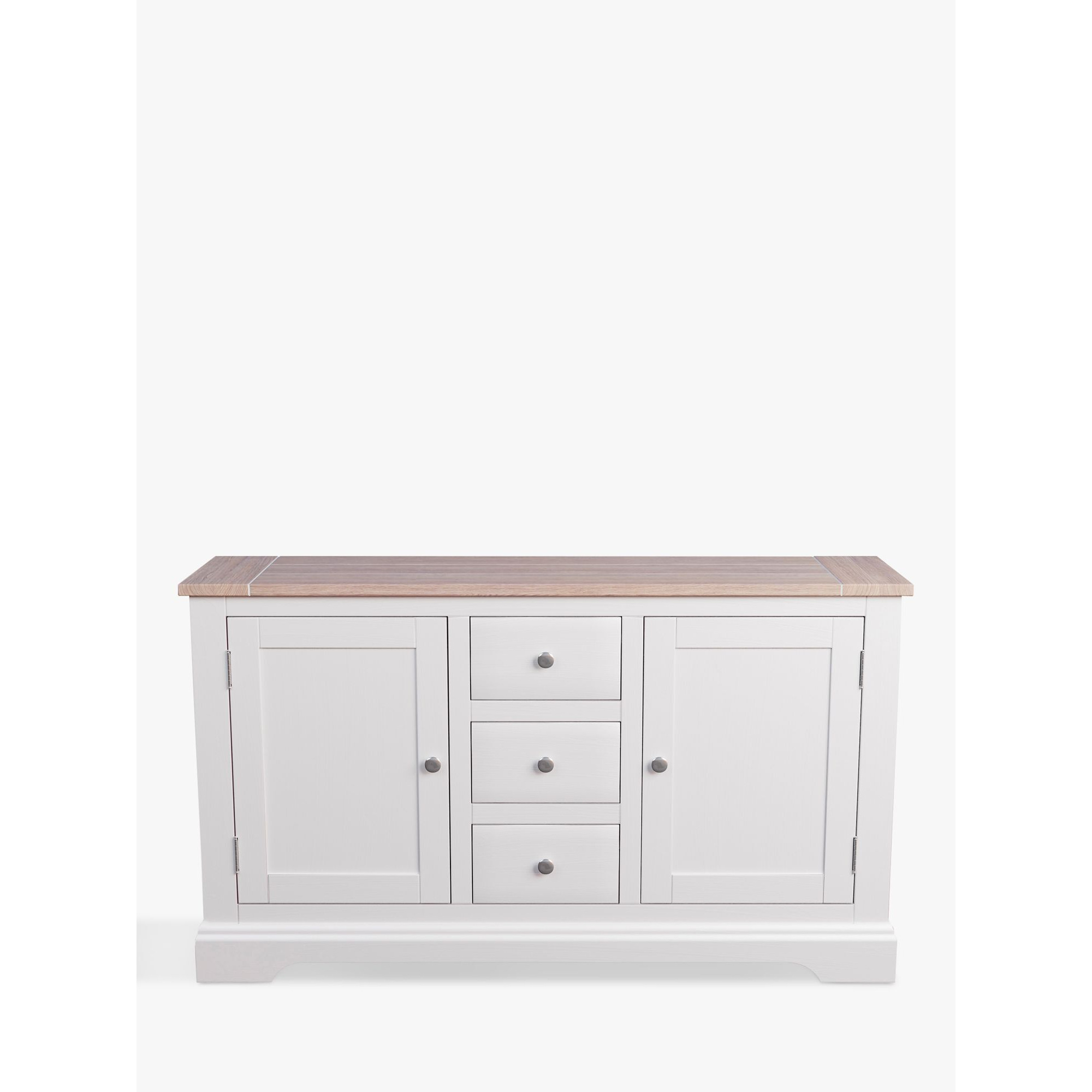 Laura Ashley Dorset Sideboard, White/Natural by John Lewis & Partners ...