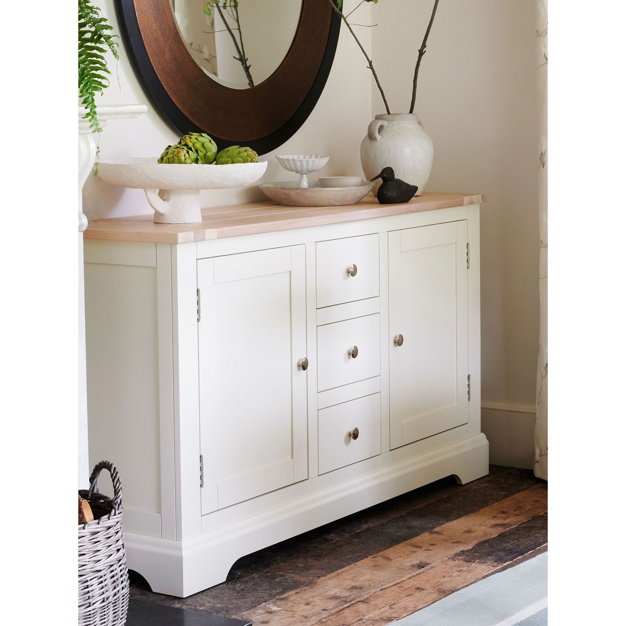 Laura Ashley Dorset Sideboard White Natural by John Lewis Partners ufurnish