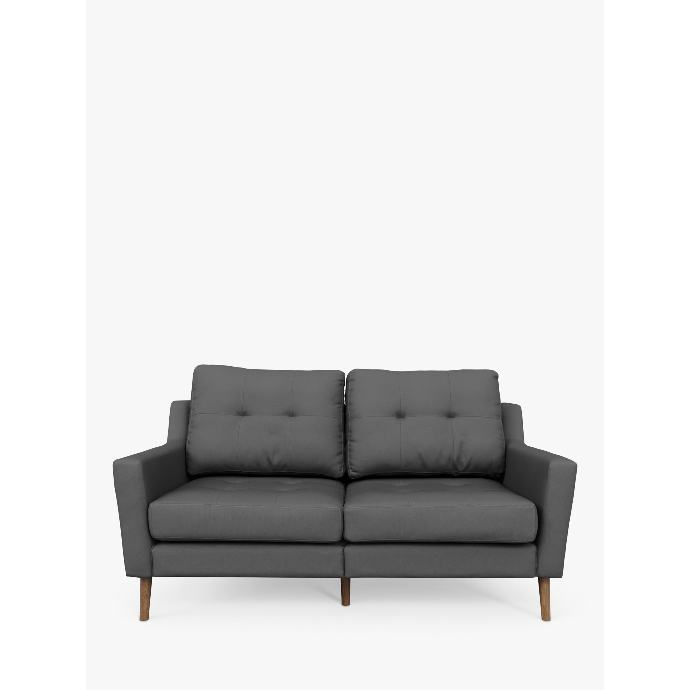 Sofi 'Sofa in a Box' Small 2 Seater Sofa, Dark Leg, Charcoal Grey by ...