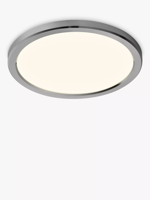 Nordlux Oja 29 Flush Bathroom Ceiling Light, White/Chrome by John Lewis ...