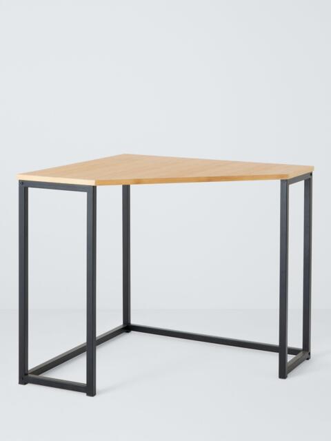 John Lewis Bamboo Corner Desk, Natural by John Lewis & Partners ...