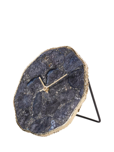 Libra Interiors Agate Mantel Clock, Smoky Agate by John Lewis ...