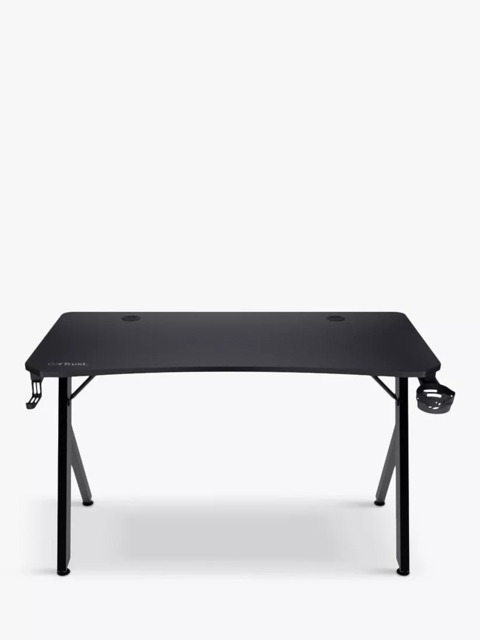 Trust GXT700 Omnius Gaming Desk, Black by John Lewis & Partners ...